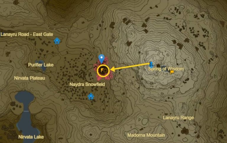 Come arrivare a Naydra Snowfield Chasm in Zelda: Tears Of The Kingdom